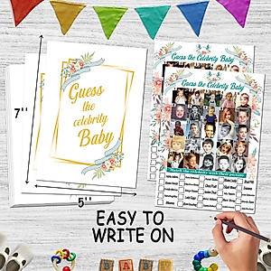 Baby Shower Games - Guess The Celebrity Baby Games Fun Baby Shower Games Adults - Baby Shower Games Favors for 40 Guests