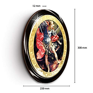 Saint Michael The Archangel I (9"x11") Gold Foil - Religious Wall Art Print Framed Poster Home Decorate Arte Diseño Piezas Maestras