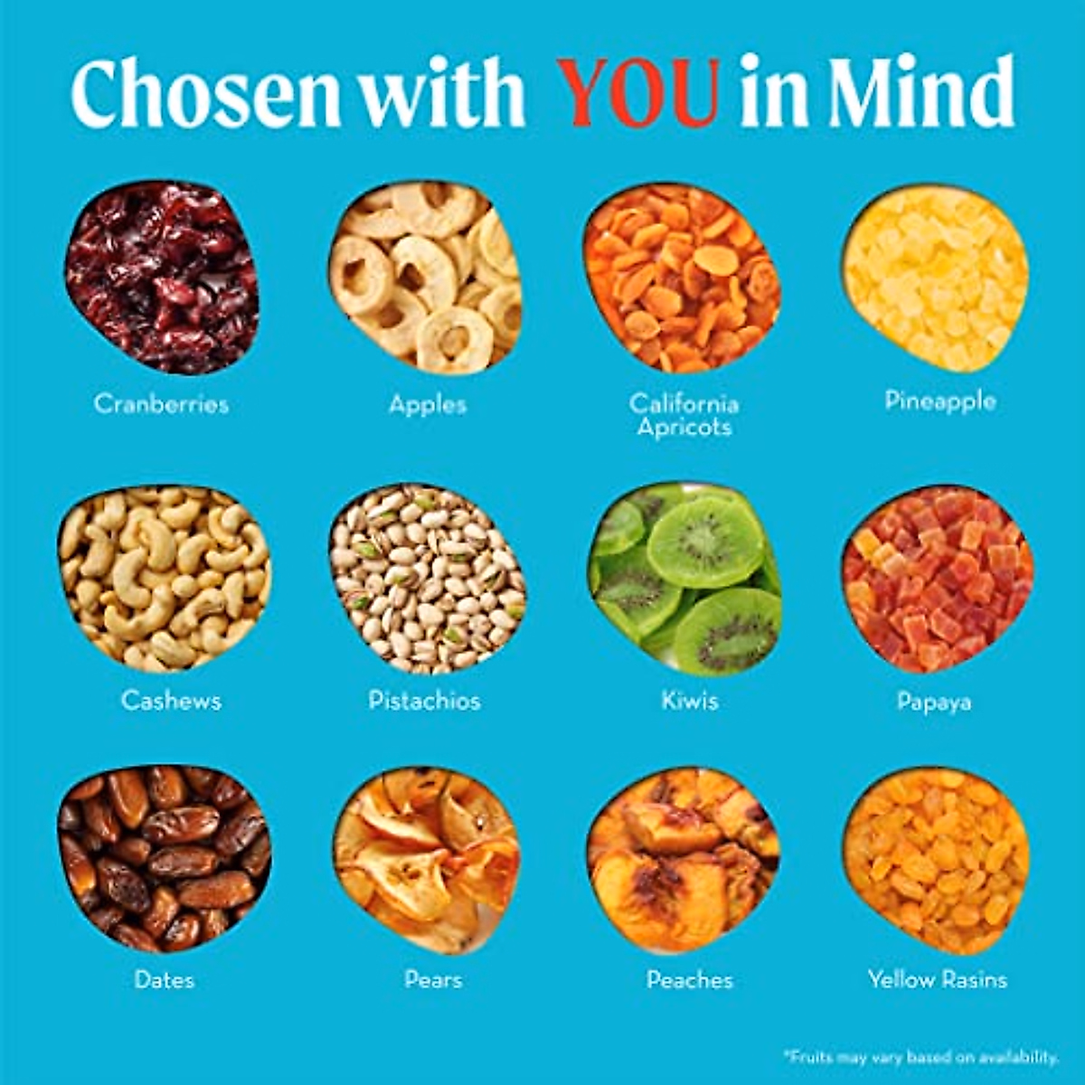 CherryPicked Christmas Dried Fruit And Nuts Gift Baskets, Holiday Prime Gourmet Food Variety Gifts For Families Men Women Boyfriend, Best Healthy Mens Nut Basket Delivery Sets, Kids Birthday Sympathy