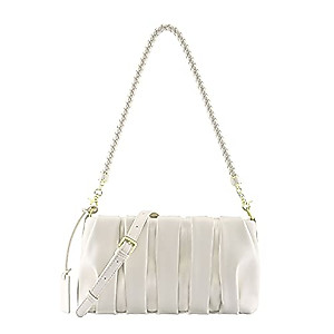 CHIC DIARY Clutch Purse for Women Small Tote Bag Crossbody Satchel Ruched Hobo Shoulder Handbag (Beige)