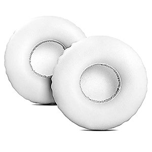 TaiZiChangQin White Ear Pads Memory Foam Earpads Cushion Replacement Compatible with Sudio Regent II Truly Wireless On-Ear Headset ( Protein Leather )
