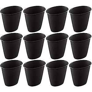 Gildan Usa 210885 10.25 in. 1.5 gal Oval Vanity Waste Basket44; Black - Pack of 1212