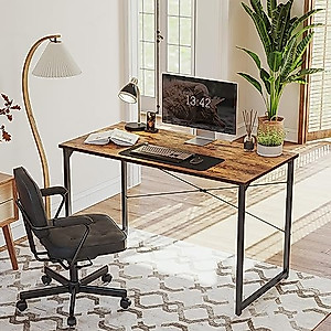 CubiCubi Computer Desk, 32 inch Small Home Office Desk for Small Spaces, Modern Simple Style for Home, Office, Study, Writing, Brown
