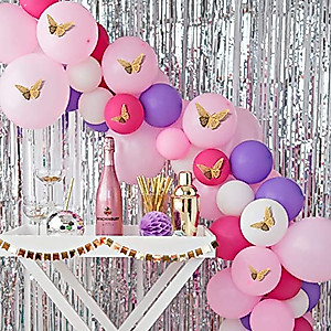 48pcs Gold Butterfly Decorations - Gold Butterfly Wall Decals 3 Sizes Butterfly Stickers for Party Cake Decorations Girls Kids Baby Bedroom Bathroom Living Room Birthday (Gold)