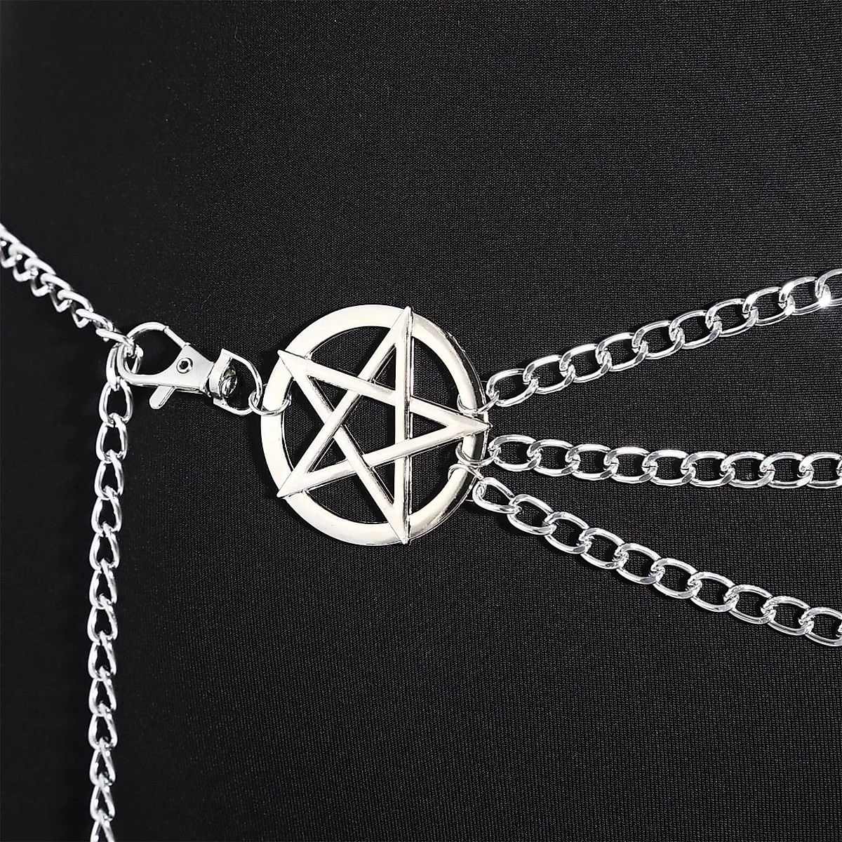 Waist Chain Belt Women Sexy Belly Chains Chain Belt with Chain Five-Pointed Star Waist Chain Belt