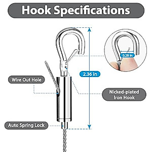 2PCS Adjustable Picture Hanging Wire Kit,Heavy Duty Mirror & Art Frame Hanging Solution,3.3FT Stainless Steel Wire,Supports Up to 66lbs - for Hanging Mirrors,Picture Frame,Artwork,Lamps,Basket,Signs