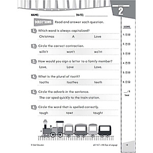 Shell Education 180 Days of Language for Second Grade (180 Days of Practice)
