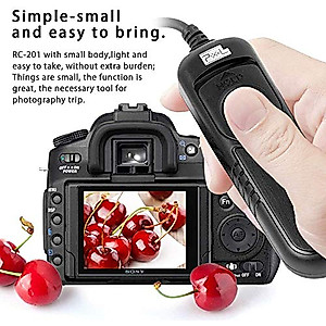Pixel Remote Shutter Cable E3 Compatible with Canon, Pentax, Contax, Sigma Cameras with Pholsy Screen Cleaning Cloth, Replaces RS-60E3