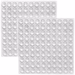 Cabinet Bumpers Tiny Drawer Bumpers Pads ，Self-Adhesive Clear Rubber Dots Feet Tiny Bumpons for Furniture Table Laptop 200 PCS