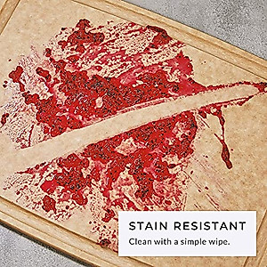 Elihome Kitchen Cutting Boards 2-piece set, Natural Wood Fiber Composite, Dishwasher Safe, Eco-Friendly, Juice Grooves, Non-Porous, Made in USA, Medium (10"x 13"x 1/4”) Small (7" x 10" x 1/4")