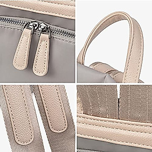 Lecxci Womens Large Multi-purpose Fashion Oxford Fabric Handbag Crossbody Travel Bag Hiking Daily Backpacks(style3,mauve)