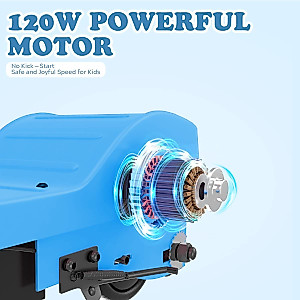 MAXTRA Folding Electric Scooter, Adjustable Handlebar Height for Kids Ages 6-12, up to 10mph ＆ 60 Long Battery Life