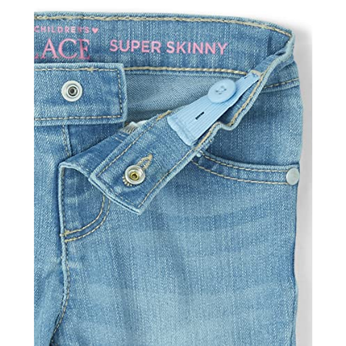 The Children's Place Baby Girls and Toddler Girls Super Skinny Jeans, Light Jay Blue Wash, 3T