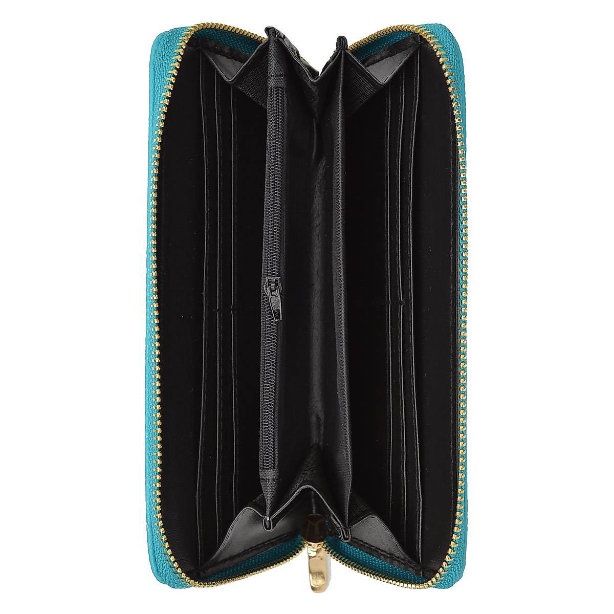 MARSHAL Women's Single Zip Around Wristlet Clutch Organizer Wallet