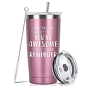 Mothers Day Gifts for Mom Women Wife Her-20 OZ Tumbler Cup with Straws, Lids-Stocking Stuffers for Birthday,Christmas,Valentines Day Inspirational Gifts for Best Friend Female Sister Daughter Coworker