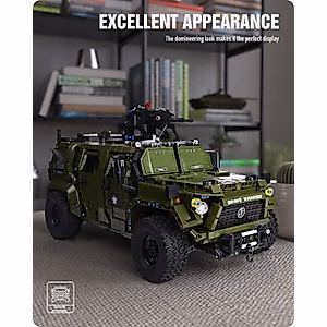 Nifeliz Warrior Military Car Building Kit, Collectible Building Army Model Truck, Military Toys for Men and Adults (3,175 Pieces)
