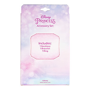 Disney Princess Jewelry Set With Beaded Necklace and Bracelets for Girls Ages 3+ - Princess Dress Up Toys