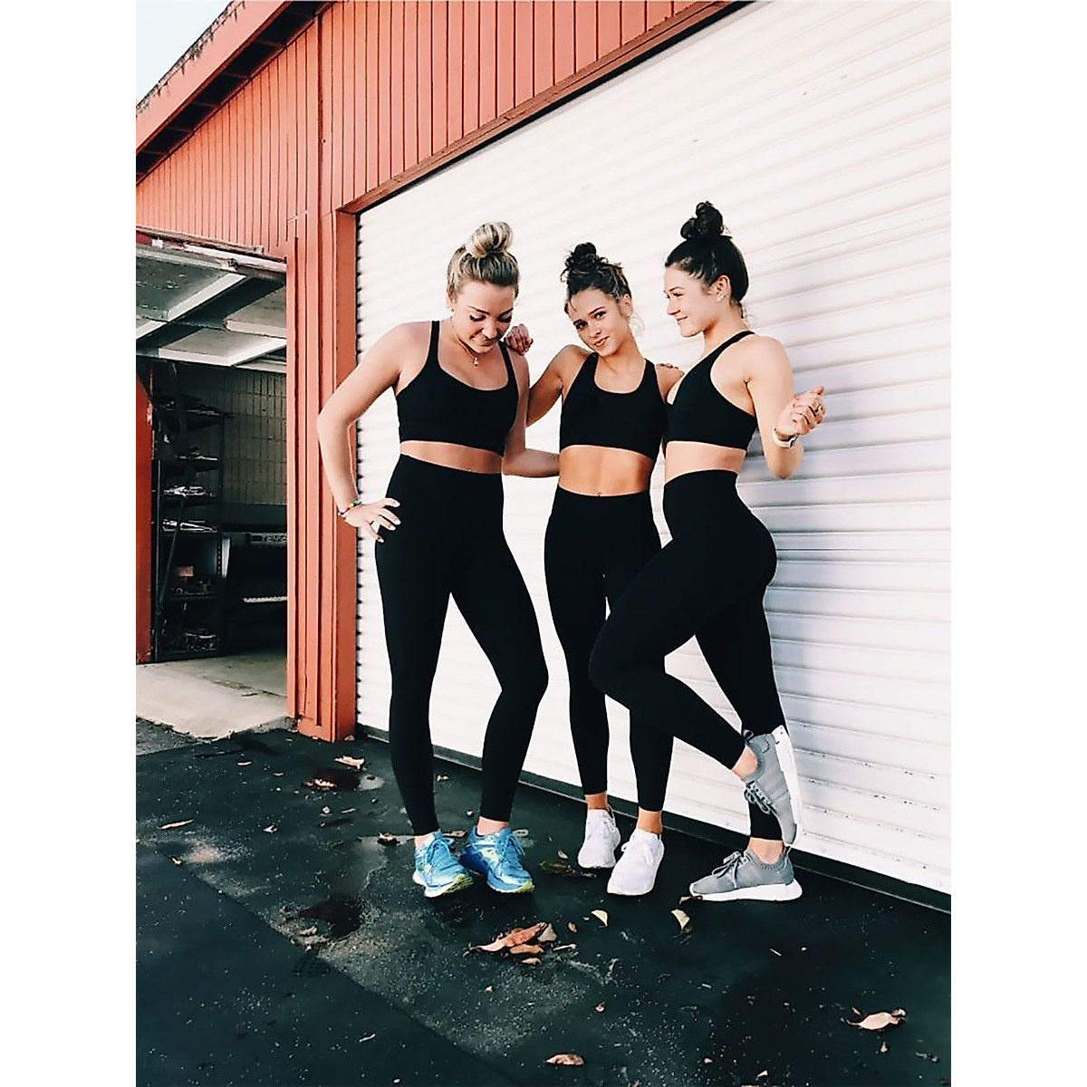 Hi Clasmix 5 Pack Super Soft Leggings for Women-High Waisted Tummy Control Workout Yoga Running Gym Fitness Active Pants(5 Pack Multicolor,L/XL)