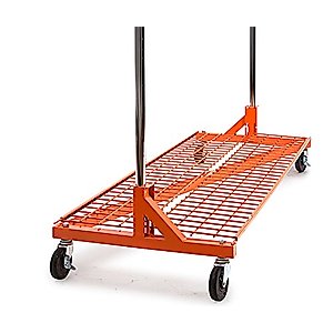 Only Garment Racks Z Rack Base Shelf - Heavy Duty Two Piece Design Folding Wire Base Shelf for Z Racks - Orange