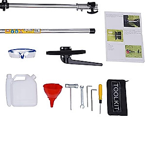 DYRABREST Sweeper Machine, 52CC 2-Strock Walk Behind Cleaning Machine,2.3HP Handheld Nylon Brush Broom Sweeper Gas Powered for Concrete Driveway Sidewalks Turf Lawn Garden Snow