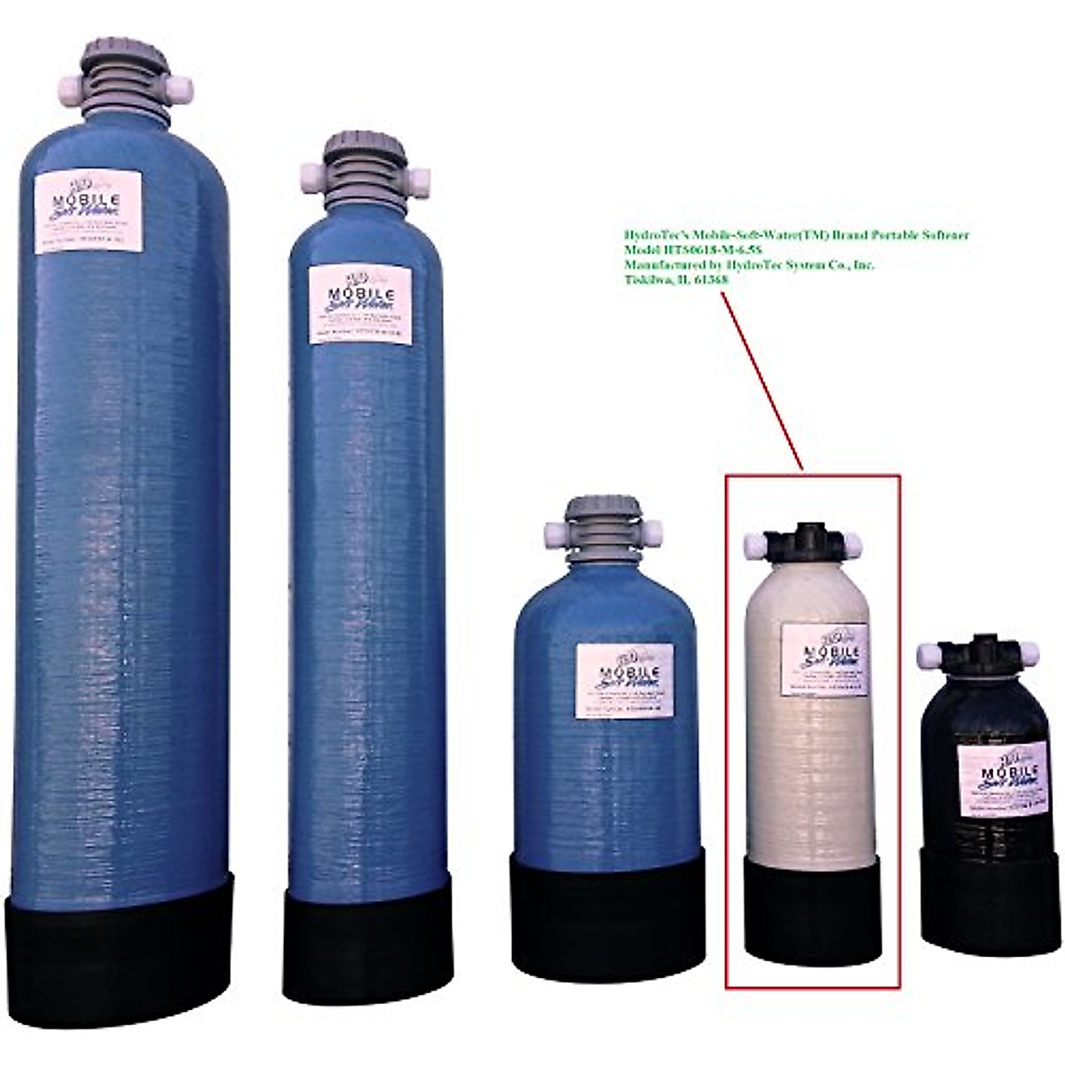 Portable 'Mobile-Soft-Water' Water Softener 6,400 Grain Capacity Manual Regeneration