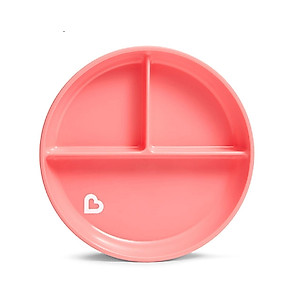 Munchkin® Stay Put™ Divided Section Toddler Plates, Colors May Vary