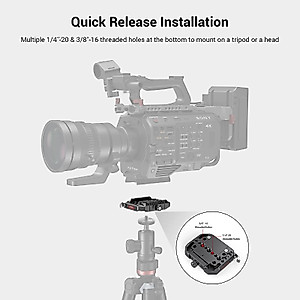 SmallRig Drop-in Baseplate for Manfrotto 501PL Style with Anti-Falling and Width Adjustable Design - 2887