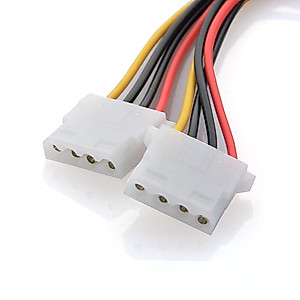 ANRANK SC1504AK Sata 15-Pin Male to Dual 4 Pin Molex Lp4 Female IDE Hard Drive Power Y-Adapter Converter Cable for IDE HDD DVD