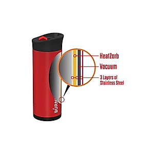 BurnOut Temperature Regulating 16 oz. Smart Mug - New Pop Top Lid (Black)