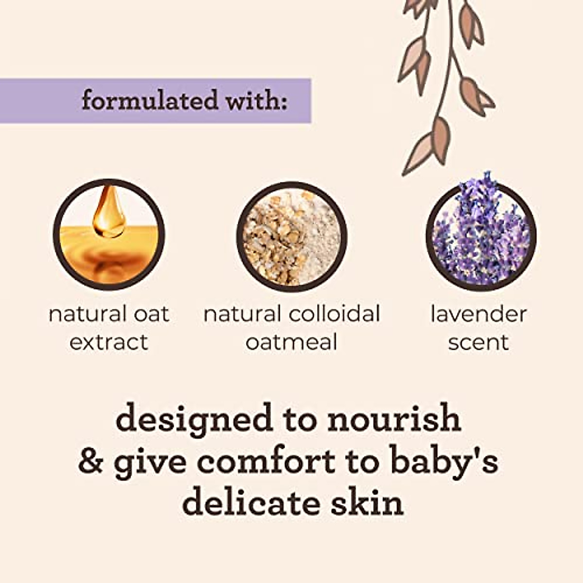 Aveeno Baby Calming Comfort Bath & Lotion Set, Night time Baby Skin Care Products with Natural Oat Extract, Lavender & Vanilla Scents, Paraben-Free, 2 Items