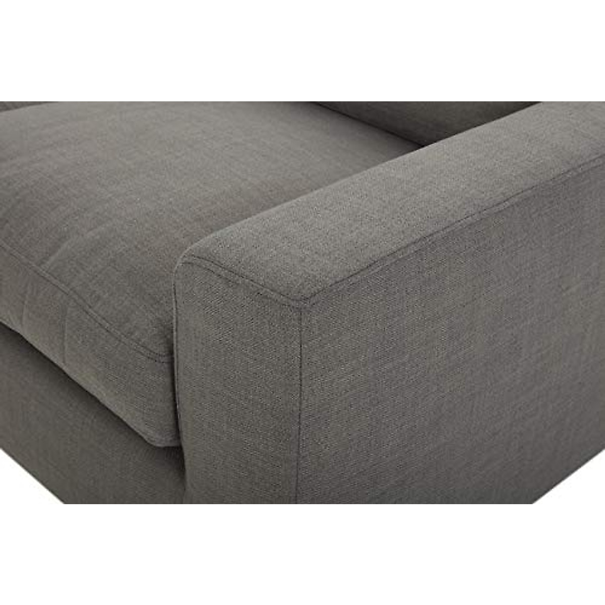 Amazon Brand - Stone & Beam Westview Extra-Deep Down-Filled Loveseat Sofa Couch, 75.6"W, Smoke