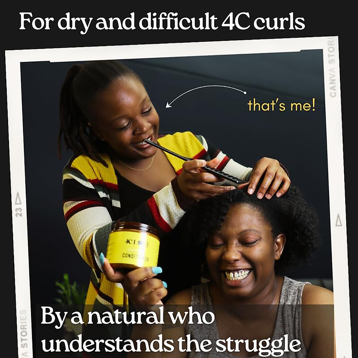 4ORCE OF NATURE 4C LOVE Dry Hair Moisturizer for Black Women | Shea Butter Leave-in Conditioner | Natural, Low Porosity, African American and Afro-Textured Hair