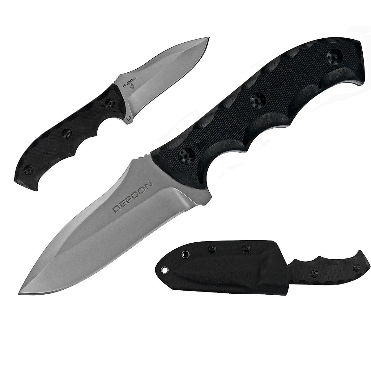 Defcon TD005 8.75" Tactical Fixed Blade D2 Tool Steel with G10 Composite Handle