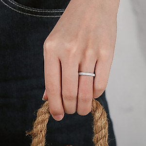 Egnaro Engagement Rings Women, Thin and Stackable Rings Silicone Women Wedding Bands，Rubber Promise Rings for Gift, Anniversary Ring for Work Out- 2.5mm Width - 1.8mm Thick