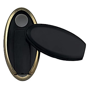 REPROTECTING Silicone Rubber Key Fob Cover Compatible with 2013-2023 5 Buttons Nissan Altima SR Armada SL Maxima Murano Pathfinder Rogue Titan Versa Sentra (Black/White)