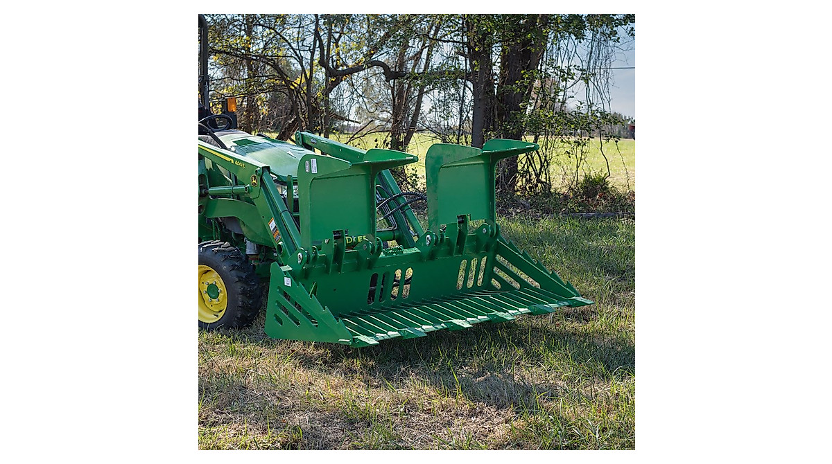 Titan Attachments 72in Fine Grade Rock Grapple Skeleton Bucket with ...