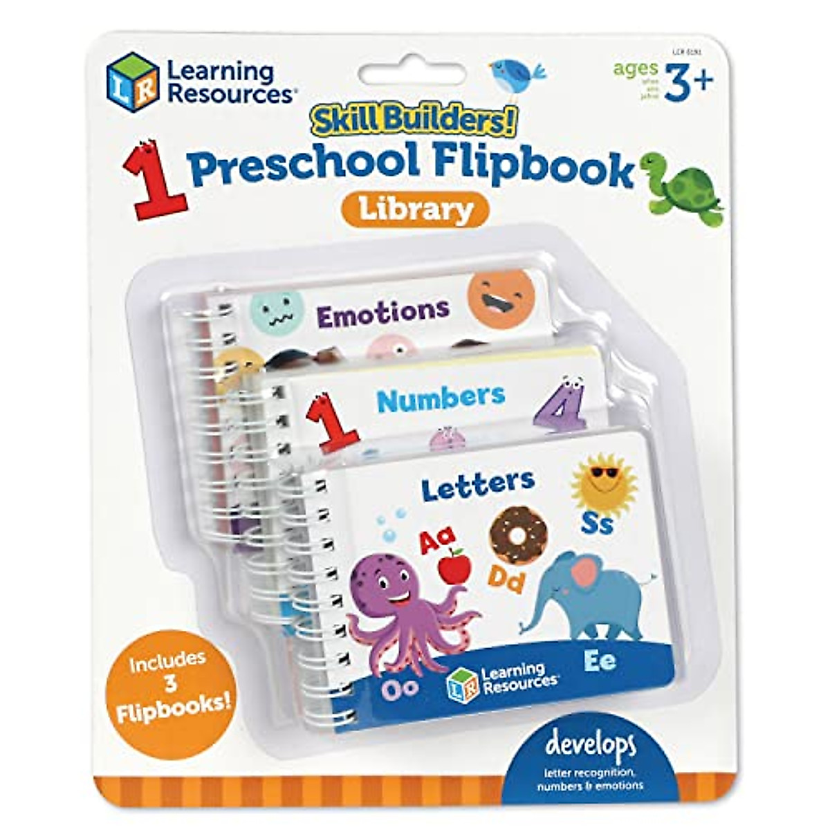 Learning Resources Skill Builders! Preschool Flipbooks -3 Pieces, Ages 3+, Preschool Learning Activities, ABC and Numbers for Toddlers, Activity Book