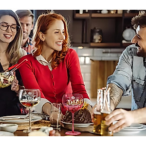 OUHT 50th Birthday Gifts for Her-50th Birthday Wine Glasses Gift Set,Cool Wine Gifts for 50 Years Old Bday Gifts Idea for Women, Friends, Daughter, Sister, Mom