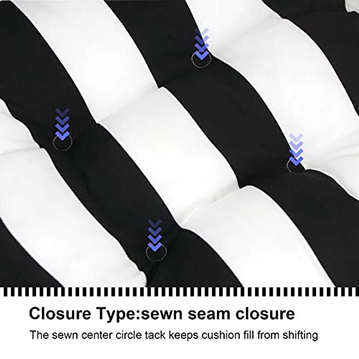 INFBLUE Tufted Bench Cushion for Outdoor Furniture Patio Swing Cushions Overstuffed Outdoor Loveseat Cushions with Round Corner 44" x 19"