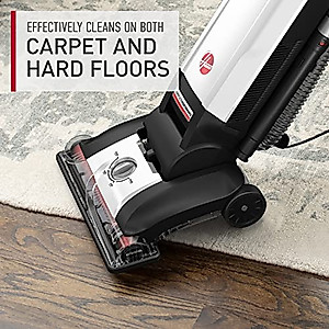 Hoover Complete Performance Corded Vacuum Cleaner, Bagged Vacuum Cleaner, Traps 99% of Dust Matter, Wide Cleaning Path, Includes Pet Upholstery Tool, Powerful Vacuum Cleaners for Home Use