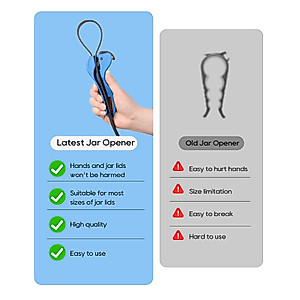 LGAQCOX 2 Pcs Jar Opener, jar opener for Weak Hands with Retractable Adjustment Design, Jar Lid Opener Tool for Weak Hands, Low Strength and Seniors with Arthritis