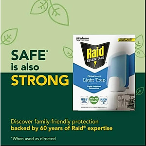 Essentials Flying Insect Light Trap Starter Kit + 1 Light Bug Trap Device + 1 Refill