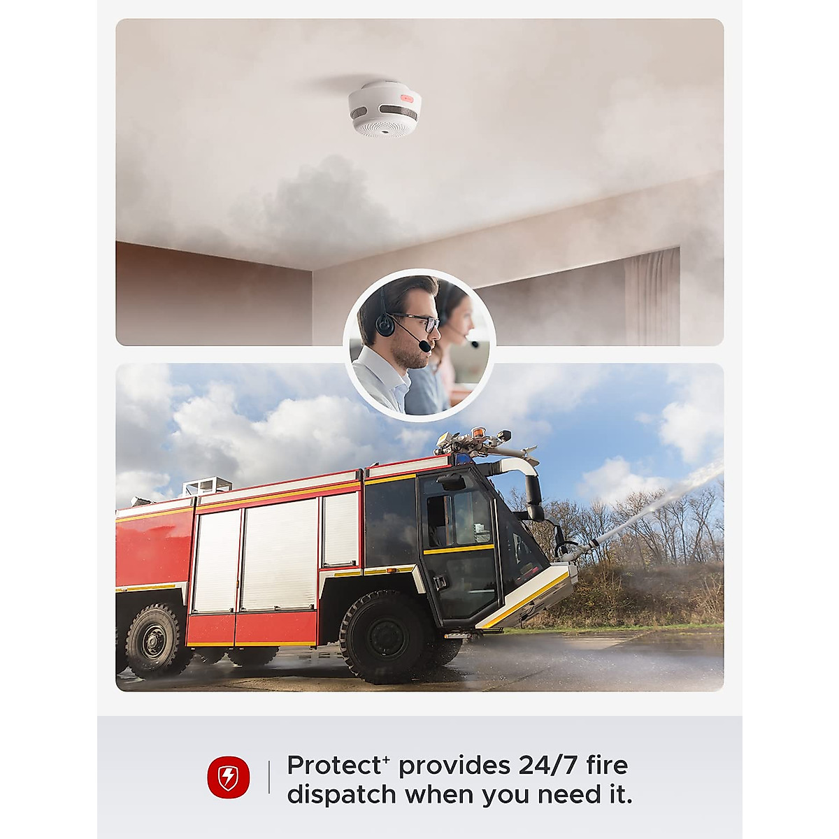 X-Sense Smart Smoke Detector with SBS50 Base Station, Wi-Fi Smoke Alarm Compatible with X-Sense Home Security App, Wireless Interconnected Mini Fire Alarm, Model FS31