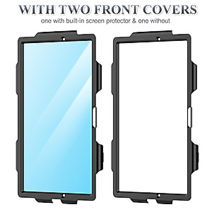 SEYMAC stock Case for Samsung Galaxy Tab A8 10.5'', Full-Body Drop Protection Case with Screen Protector Pencil Holder [360° Rotating Hand Strap] &Stand, Black