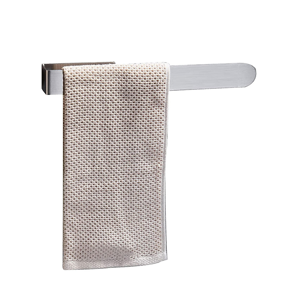 Towel rack, Wall-Mounted Bathroom Towel Bar, Brushed Style Bathroom Storage Rack, for Kitchen and Bathroom (Color : Stainless Steel)