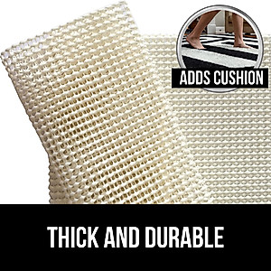 Gorilla Grip Extra Strong Rug Pad Gripper, 6 x 8.8 FT, Grips Keep Area Rugs in Place, Thick, Slip and Skid Resistant Pads for Hard Floors, Under Carpet Mat Cushion and Hardwood Floor Protection