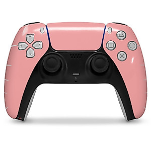 WraptorSkinz Skin Wrap compatible with Sony PS5 DualSense Controller Solids Collection Pink (CONTROLLER NOT INCLUDED)