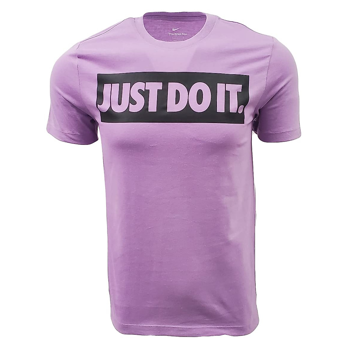 Nike Mens Just Do It Box Crewneck T-Shirt (XX-Large, Light Purple/Black)