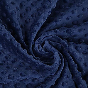 Pro Goleem Baby Soft Minky Dot Blanket with Silky Satin Backing Baby Gifts for Boys and Girls (Navy Blue, 30’’ x 40’’)