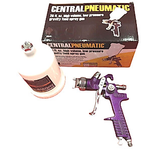 Central Pneumatic 47016 High Volume Low Pressure Gravity Feed Spray Gun, 20 oz